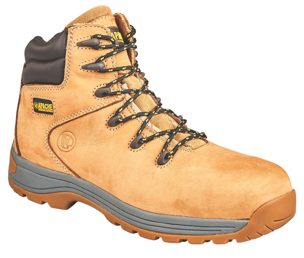 Apache AP314CM Safety Boots Wheat Size 7 - Screwfix