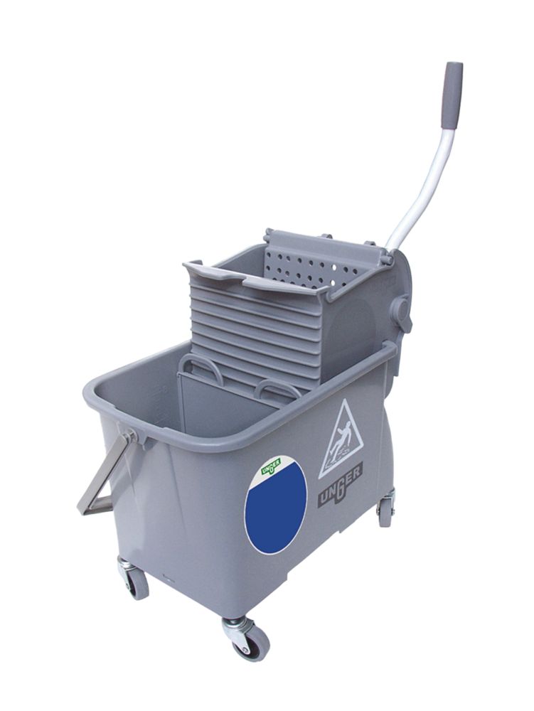 Unger SmartColour Dual-Mop Bucket Grey 15Ltr - Screwfix
