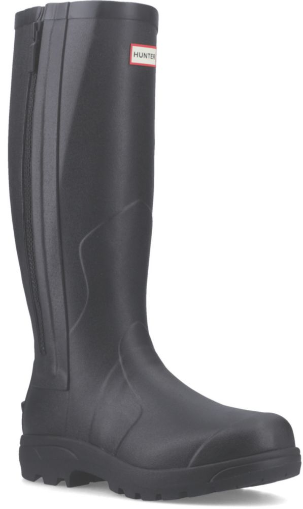 Hunter Balmoral MK II Full Zip Boot Size 12 Black Non Safety Wellies ...