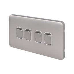 Schneider Electric Lisse Deco 10AX 4-Gang 2-Way Light Switch Brushed ...