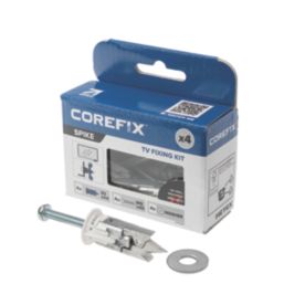 Corefix CFX142KT No Drill Heavy Duty TV Fixing Kit 20mm x 44mm 4 Pack ...