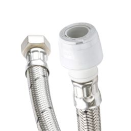 Hep2O Push-Fit Keyless Flexi Tap Connector 15mm x 1/2" x 500mm 2 Pack ...