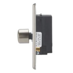 Contactum iConic 1-Gang 2-Way LED Dimmer Switch Brushed Steel - Screwfix