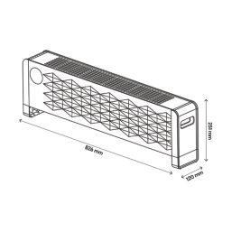 Blyss BL CO 2200W Electric Portable Convector Heater White/Grey - Screwfix