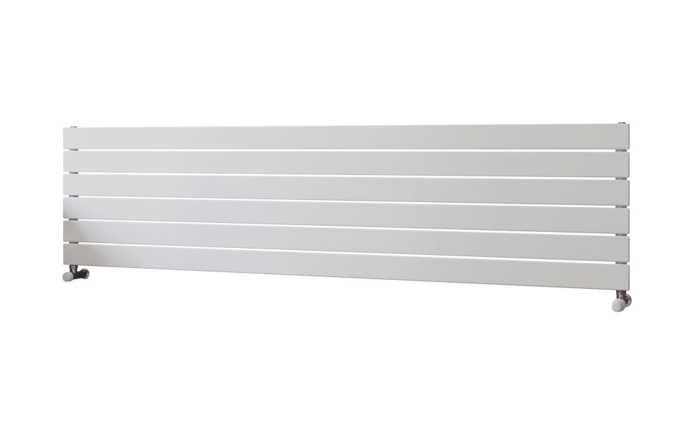 Ximax Oceanus 445mm x 1800mm 3017BTU White Horizontal Designer Radiator ...