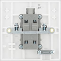 British General 900 Series 20A 1-Gang DP Control Switch White with Neon ...