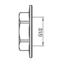 Flomasta BSP Female Flanged Backnuts 1/2" x 2 Pack - Screwfix