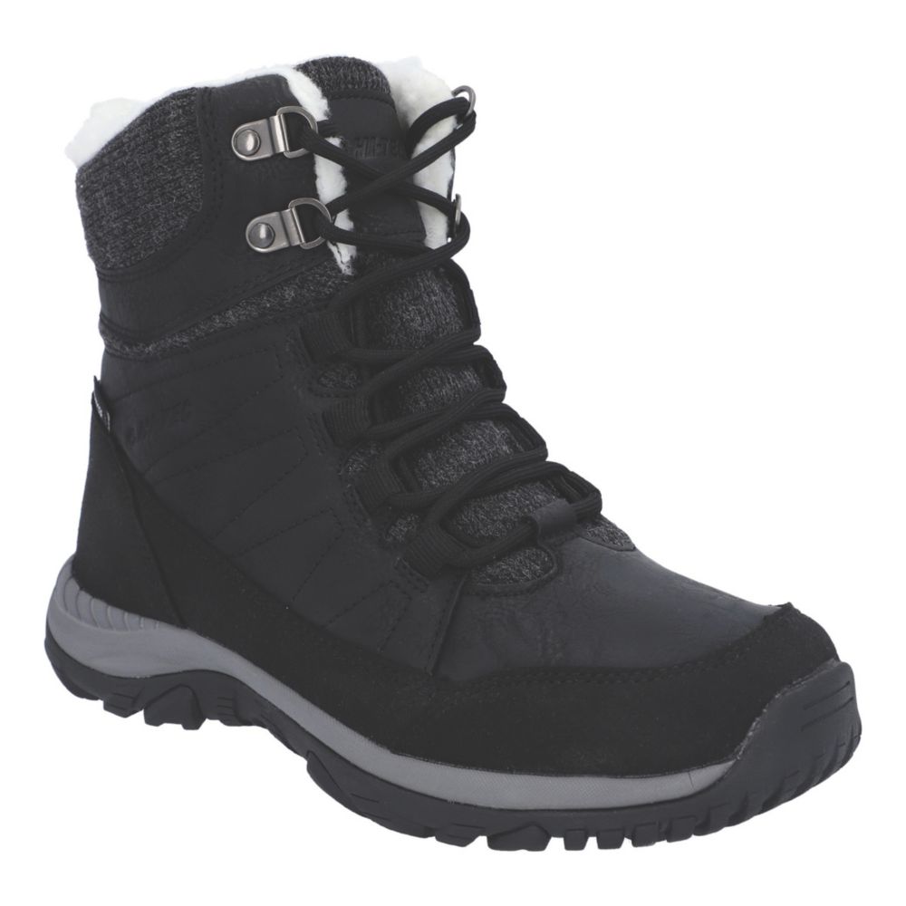 Hi-Tec Riva Mid Size 5 Womens Black Waterproof Non Safety Work Boots ...