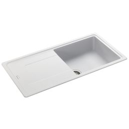 Franke Titan 1 Bowl Tectonite Sink White Reversible 970mm x 500mm ...