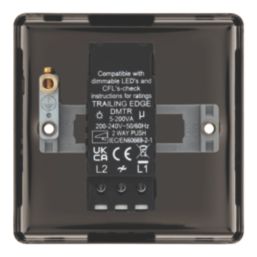 LAP 1-Gang 2-Way LED Dimmer Switch Black Nickel with Colour-Matched ...