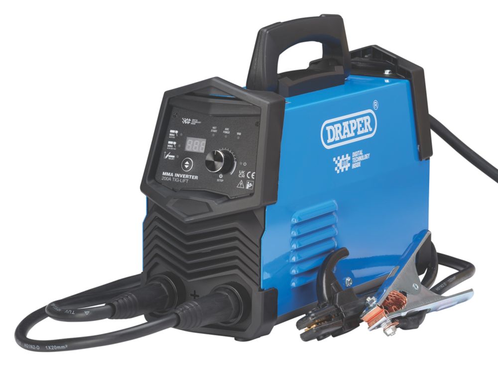 Draper 70011 200A MMA Inverter Welder with TIG-Lift 230V - Screwfix