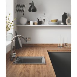 Wilsonart Chalet Oak Laminate Kitchen Worktop 3000mm x 600mm x 38mm ...