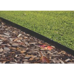 Apollo Metal Lawn Edge Kit (Straight) Matt Black Powder Coated 0.91m ...