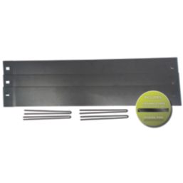 Apollo Metal Lawn Edge Kit (Straight) Matt Black Powder Coated 0.91m ...