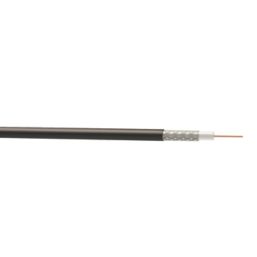 Time RG6 Black 1-Core Round Coaxial Cable 25m Drum - Screwfix