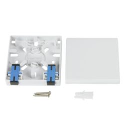 Labgear 2 Port Mount Box With Twin SC Adaptor - Screwfix