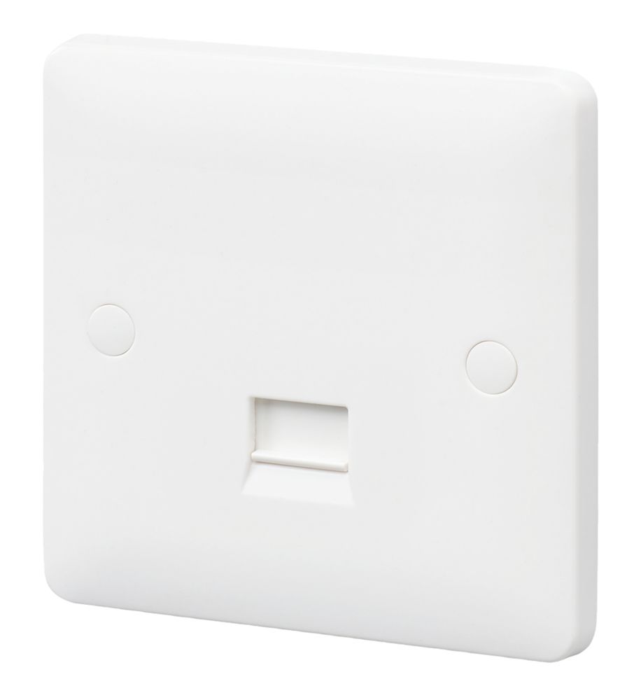 MK Base MB422WHI Master Telephone Socket White with White Inserts ...