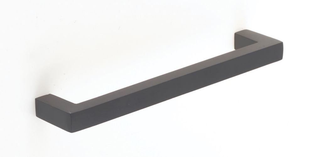 Select HA4018C Handle - Square Bar Matt Black 136mm 2 Pack - Screwfix