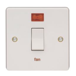 Crabtree Capital 20A 1-Gang DP Fan Isolator Switch White with Neon ...