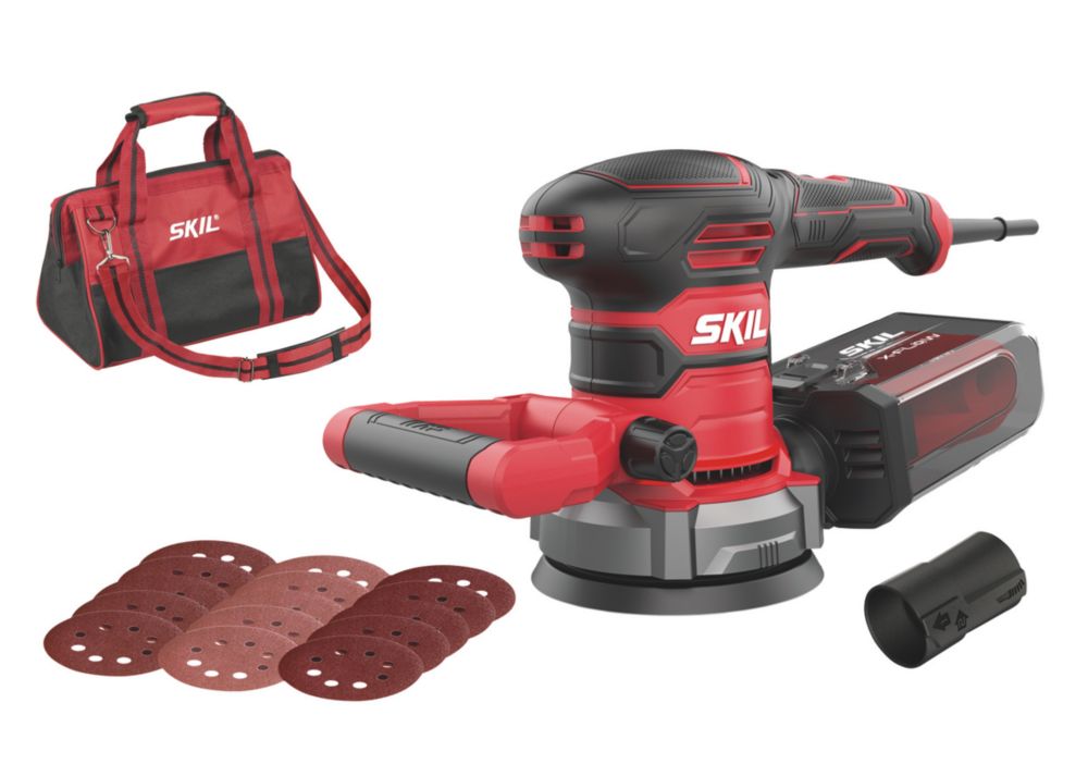 Skil SR1U7480DA 125mm Electric Random Orbital Sander 220-240V - Screwfix