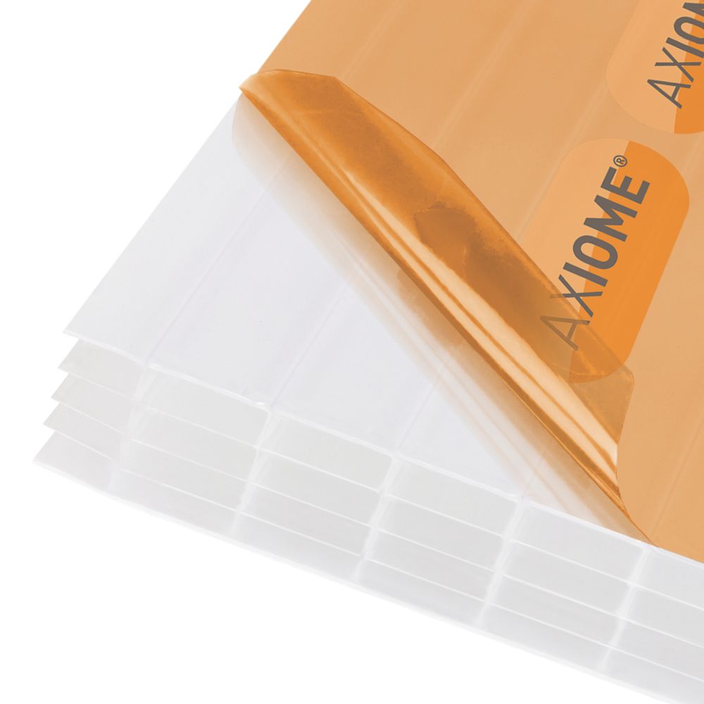Axiome Fivewall Polycarbonate Sheet Opal 690mm x 25mm x 4000mm - Screwfix