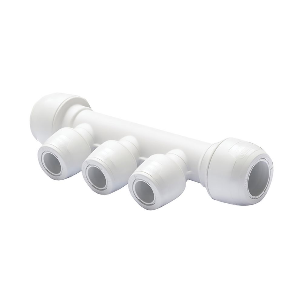 Hep2O Plastic Push-Fit Reducing 3 Port Keyless Manifold (Same Side ...