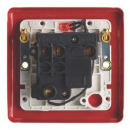 Contactum 13A Switched Secret Key Fused Spur with Neon Red with White ...