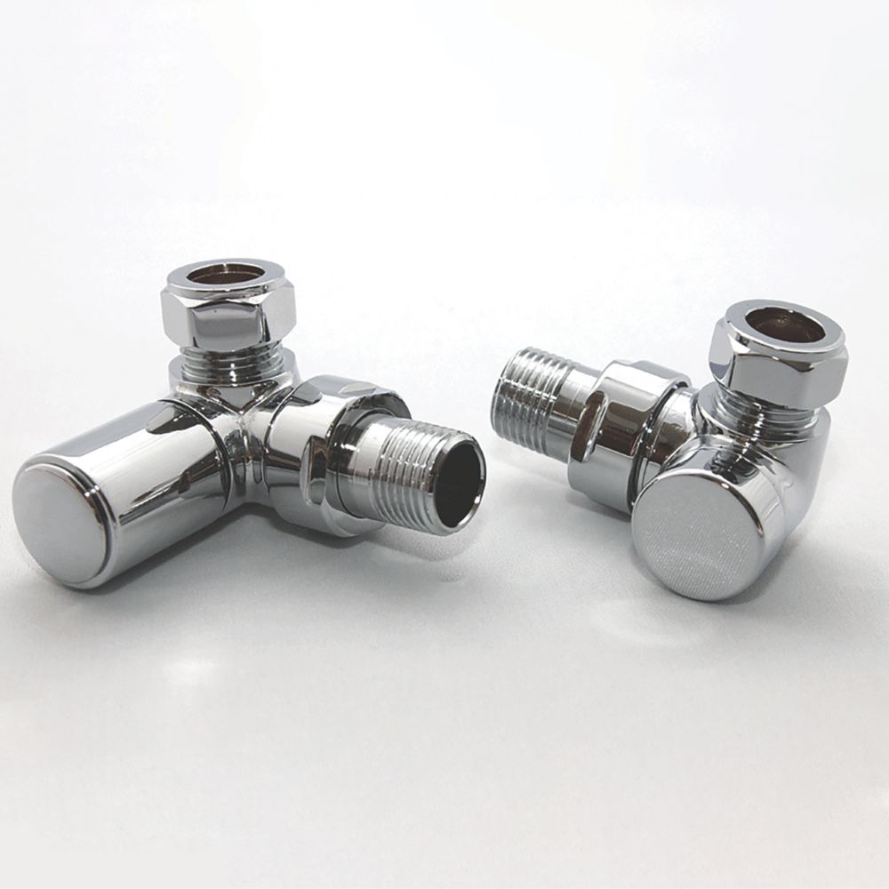 Towelrads 15mm x 1/2" Chrome Corner Designer Manual Radiator Valve ...
