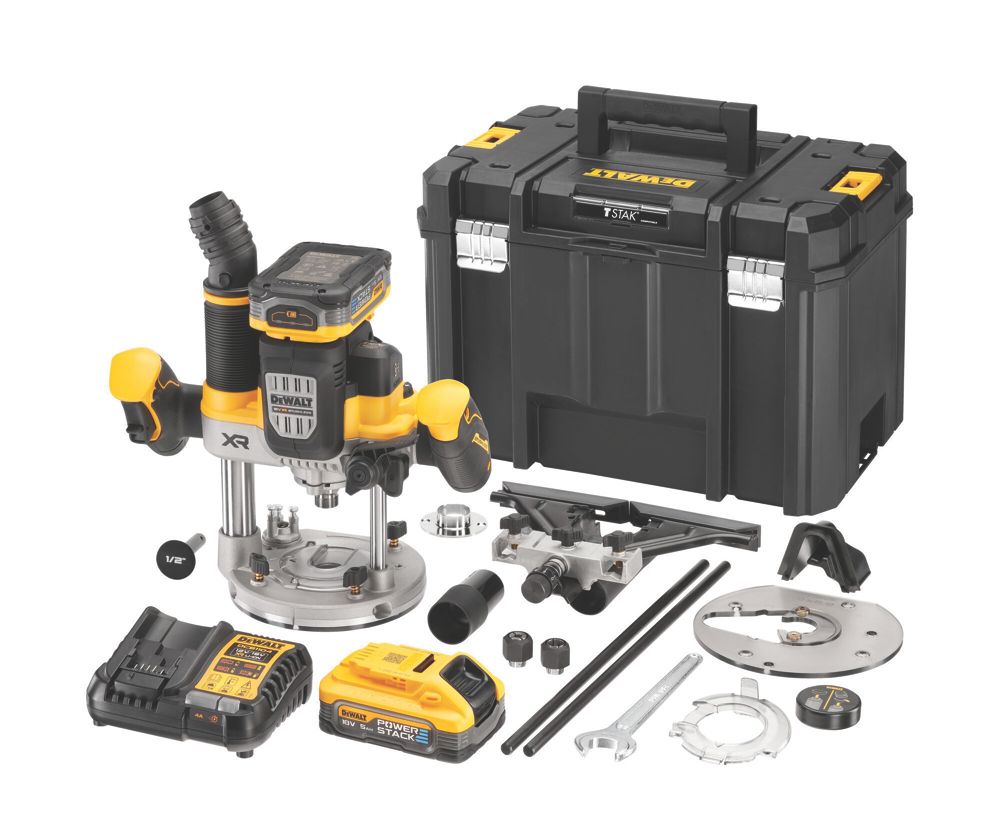 DEWALT DCW620H2-GB 18V 2 x 5Ah Li-Ion PowerStack 1/4" & 1/2" Brushless ...