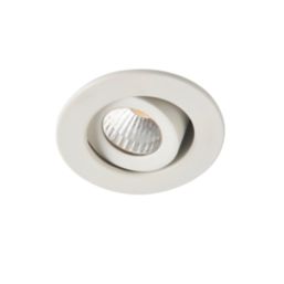 Saxby Vega Round LED Micro Downlights Matt White 12W 240lm 3 Pack ...