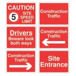 Essentials Vehicle Sign Kit 450mm x 600mm 6 Pack - Screwfix
