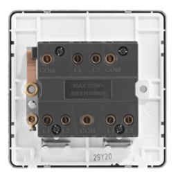 Arlec 10A 3-Gang 2-Way Light Switch Polished Chrome - Screwfix