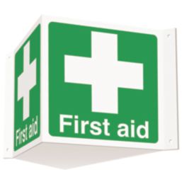 Essentials First Aid Projecting Sign (3D) 200mm x 400mm - Screwfix