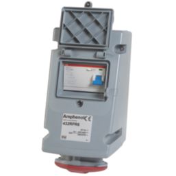 Amphenol 32A 3P+N+E Socket with 40A RCD 240/415V - Screwfix