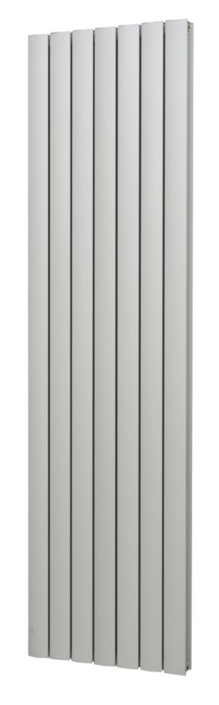 Glow 1800mm x 485mm 5642BTU Matt Chrome Vertical Designer Radiator ...