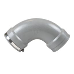FloPlast Push-Fit 90° Double Socket Bend Grey 105-110mm - Screwfix