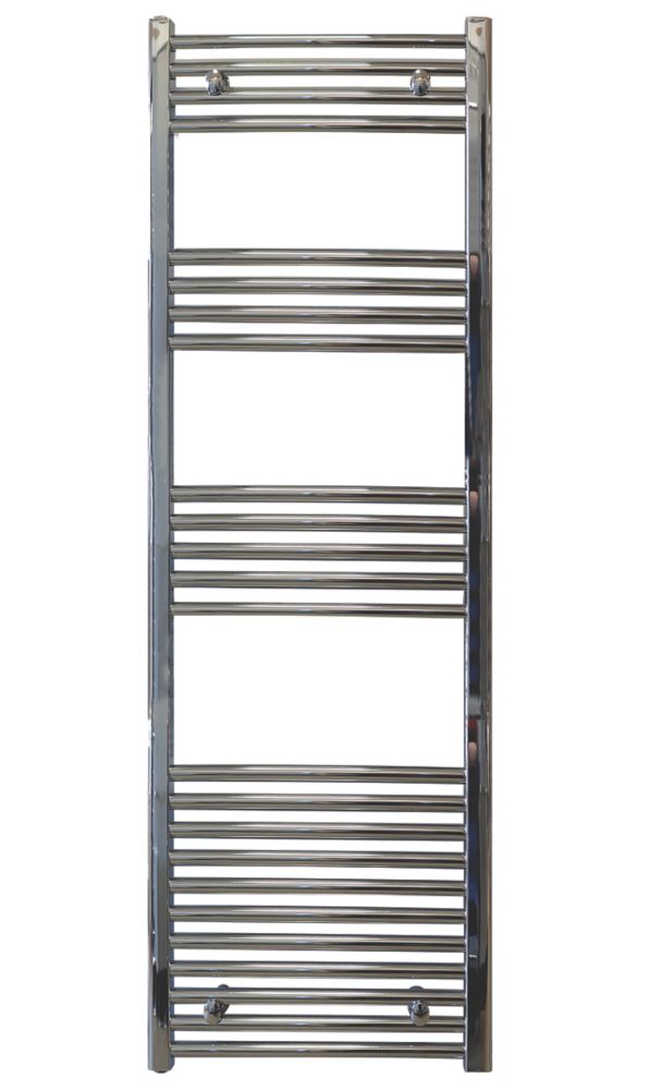 Towelrads 1400mm x 600mm 1607BTU Chrome Flat Towel Radiator - Screwfix