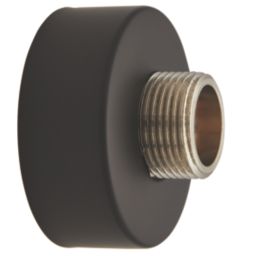 Highlife Bathrooms Round Shower Brackets Matt Black - Screwfix