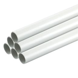Deta TTE Round uPVC White Conduit 25mm x 2m 20 Pack - Screwfix