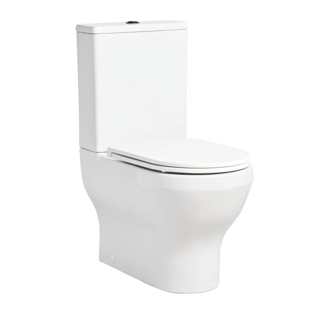 Brixton Soft-Close Close-Coupled Rimless Toilet Dual-Flush 6/4Ltr ...
