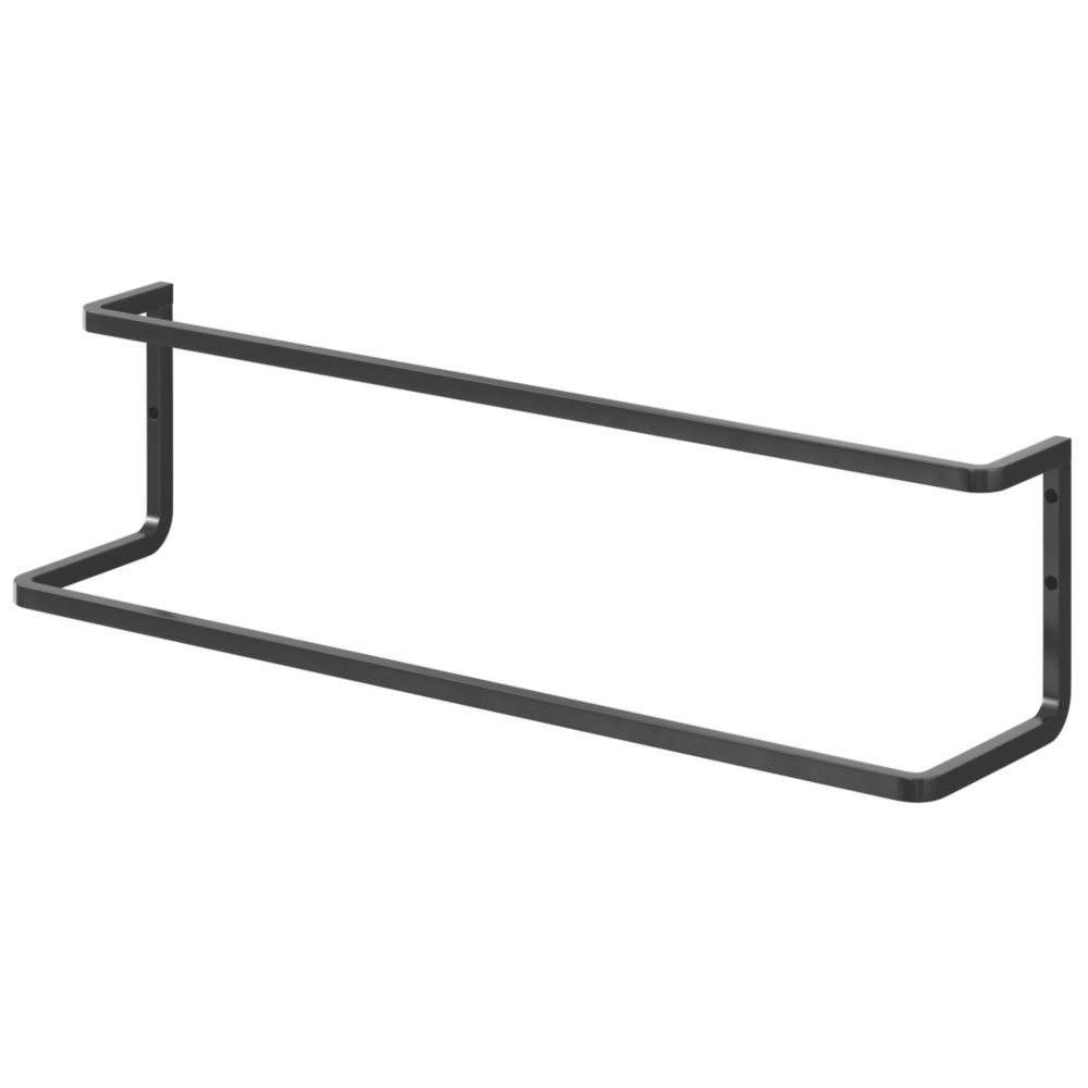 Elland Double Towel Rail Black 600mm x 136mm x 136mm - Screwfix