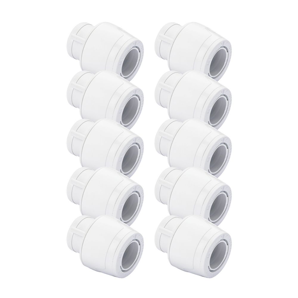 Hep2O Plastic Push-Fit Keyless Stop End 15mm 10 Pack - Screwfix