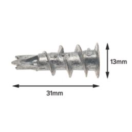 Corefix CFX108ES No Drill Medium Duty Plasterboard Fixings 13mm x 31mm ...