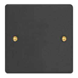 Varilight 1-Gang Blanking Plate Matt Black - Screwfix