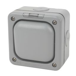 MK Masterseal IP66 10AX 1-Gang 2-Way Weatherproof Outdoor Switch with ...