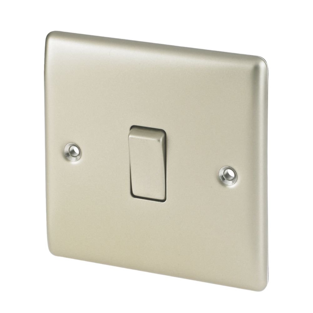 British General Nexus Metal 20A 1-Gang 2-Way Light Switch Pearl Nickel ...