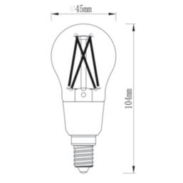 LAP Myko E14 Mini Globe LED Virtual Filament Smart Light Bulb 4.2W 470lm - Screwfix