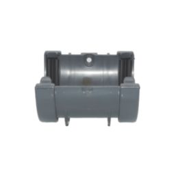 FloPlast MiniFlo uPVC Half Round Gutter Union Anthracite Grey 76mm ...
