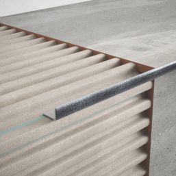 Homelux 9mm Straight Aluminium Tile Trim Grey Glitter 2.5m - Screwfix