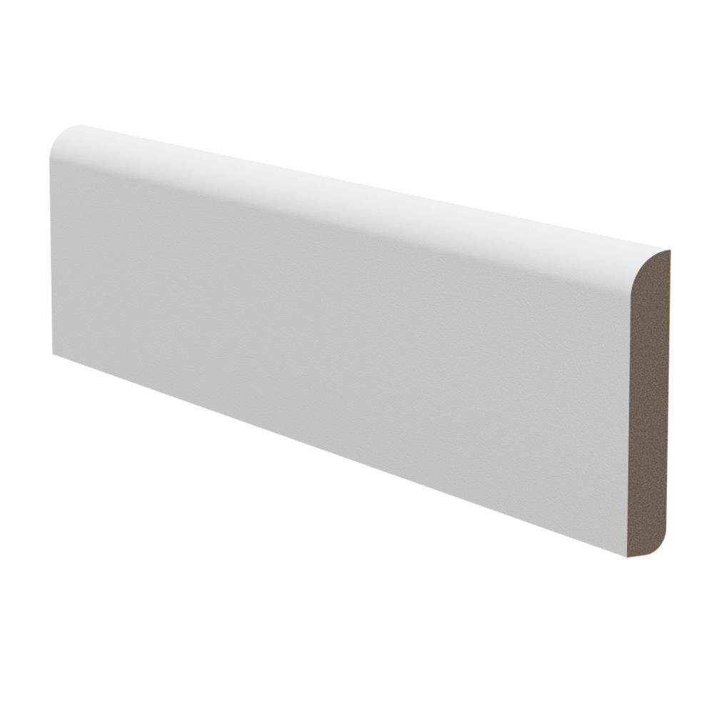 Essentials Primed MDF Round & Bullnose Skirting Board 2400mm x 94mm x ...